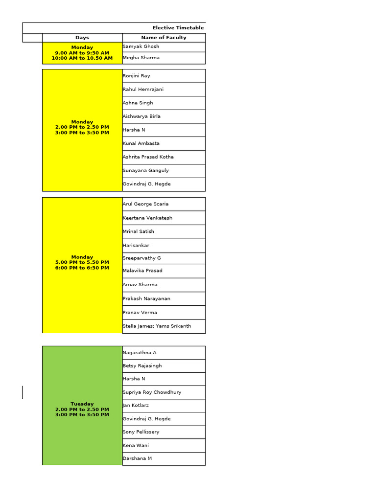 Elective Timetable_Trimester III (AY 2024-25) | PDF | International Law ...
