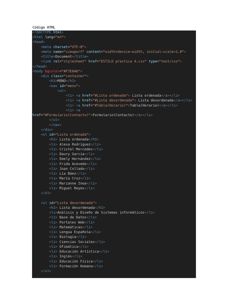 3PRAC 4 HTML | PDF | Hipertexto | Desarrollo web