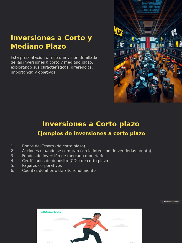 Inversiones a Corto y Mediano Plazo | PDF | Inversiones | Liquidez de ...