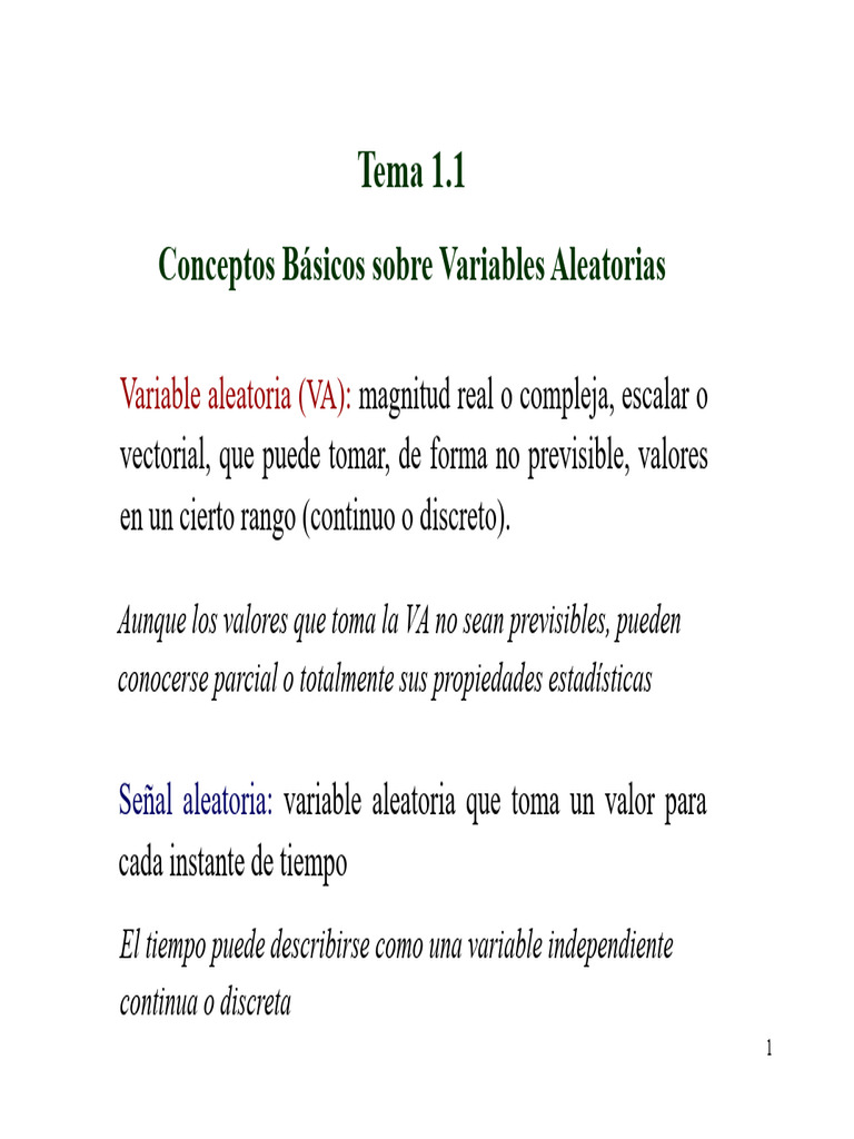 Tema 1 - Variables aleatorias | PDF | Variable aleatoria | Distribución de veneno