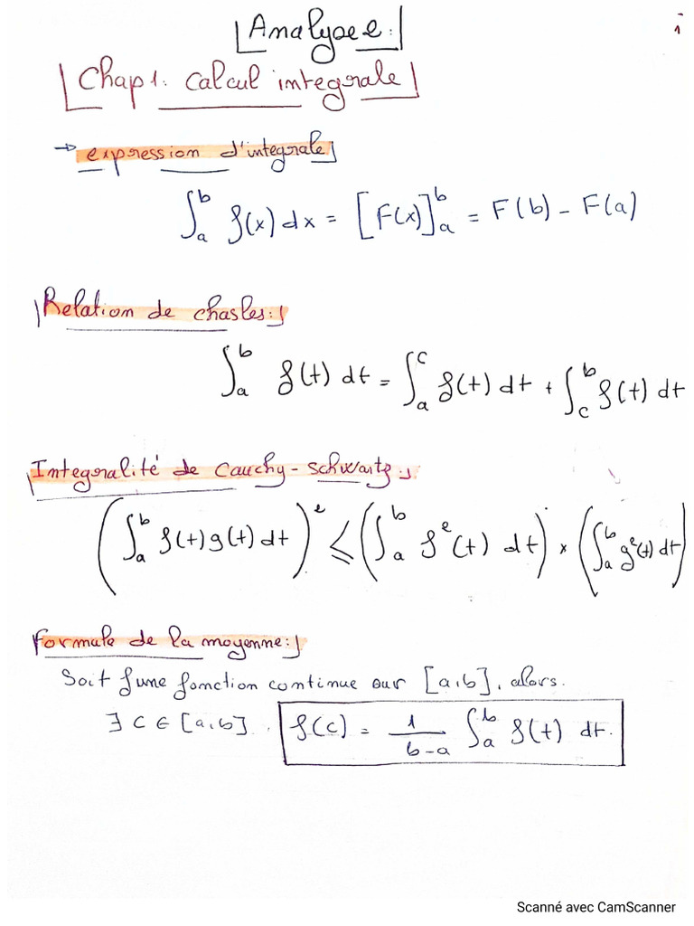 Analyse 2 Résumé Du Cours | PDF