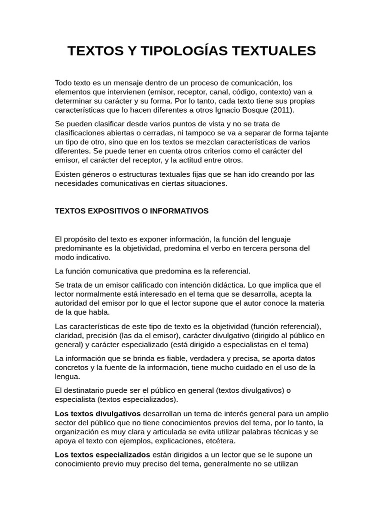 Textos y Tipologías Textuales 1 | PDF | Narración