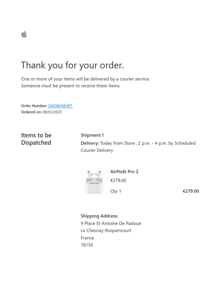 Receipt Apple 20250209 172057.html | PDF | Apple Inc. | Credit