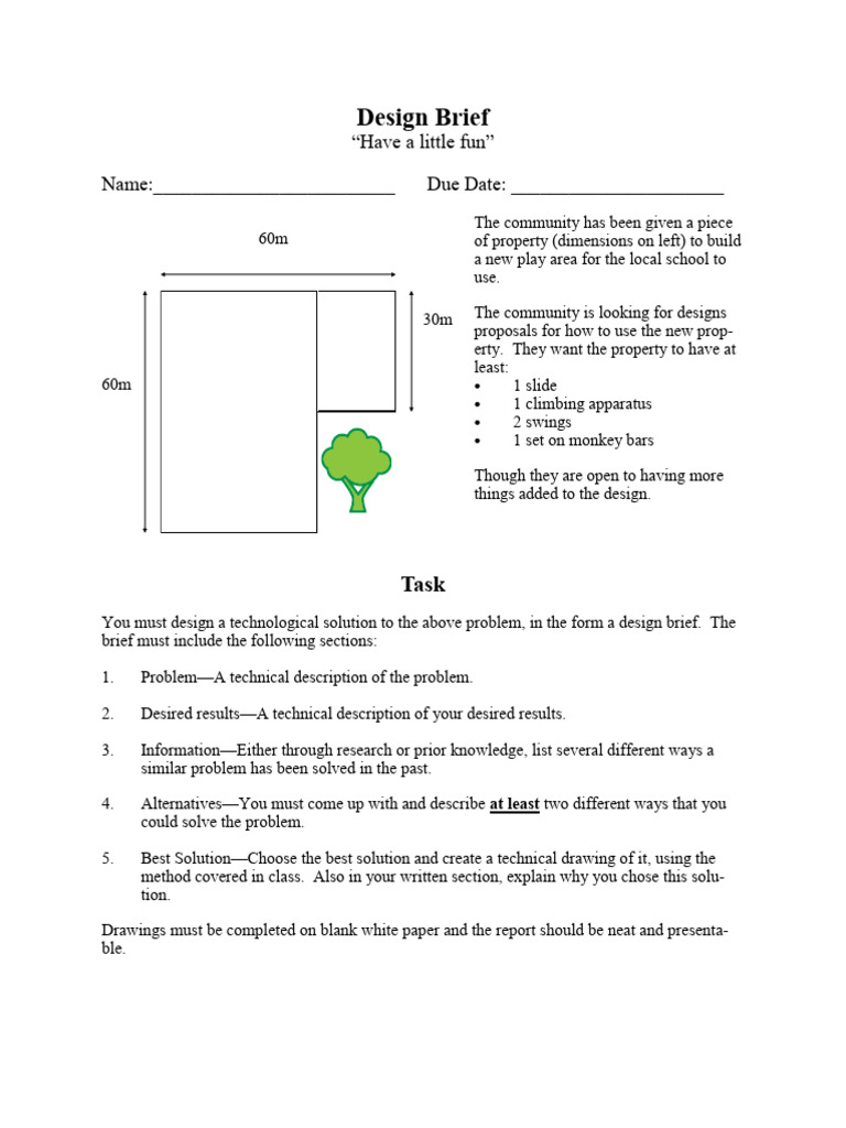 Have A Little Fun Design Brief | PDF