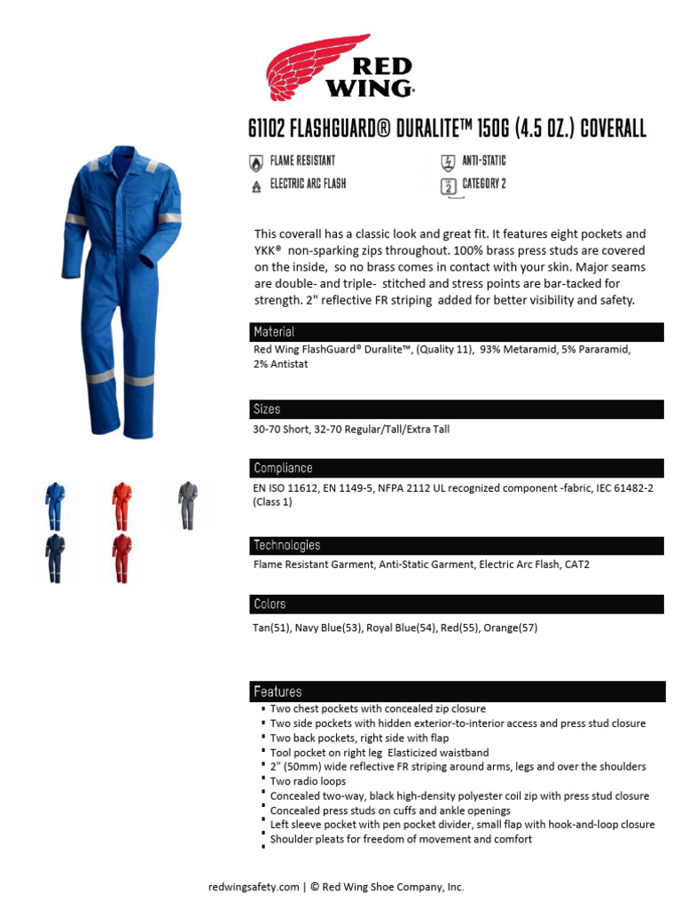 Flashguard® Duralite™ 150G (4.5 Oz.) Coverall1 | PDF | Textiles | Materials