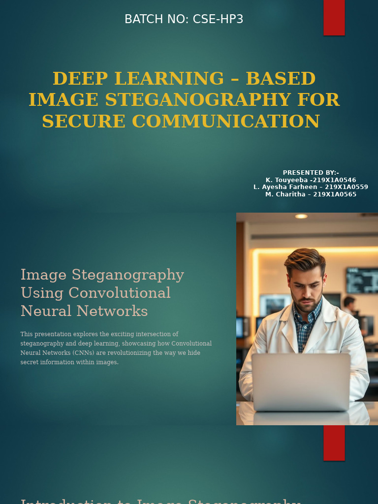 Image Steganography Using Convolutional Neural Networks | PDF | Applied Mathematics | Computer ...
