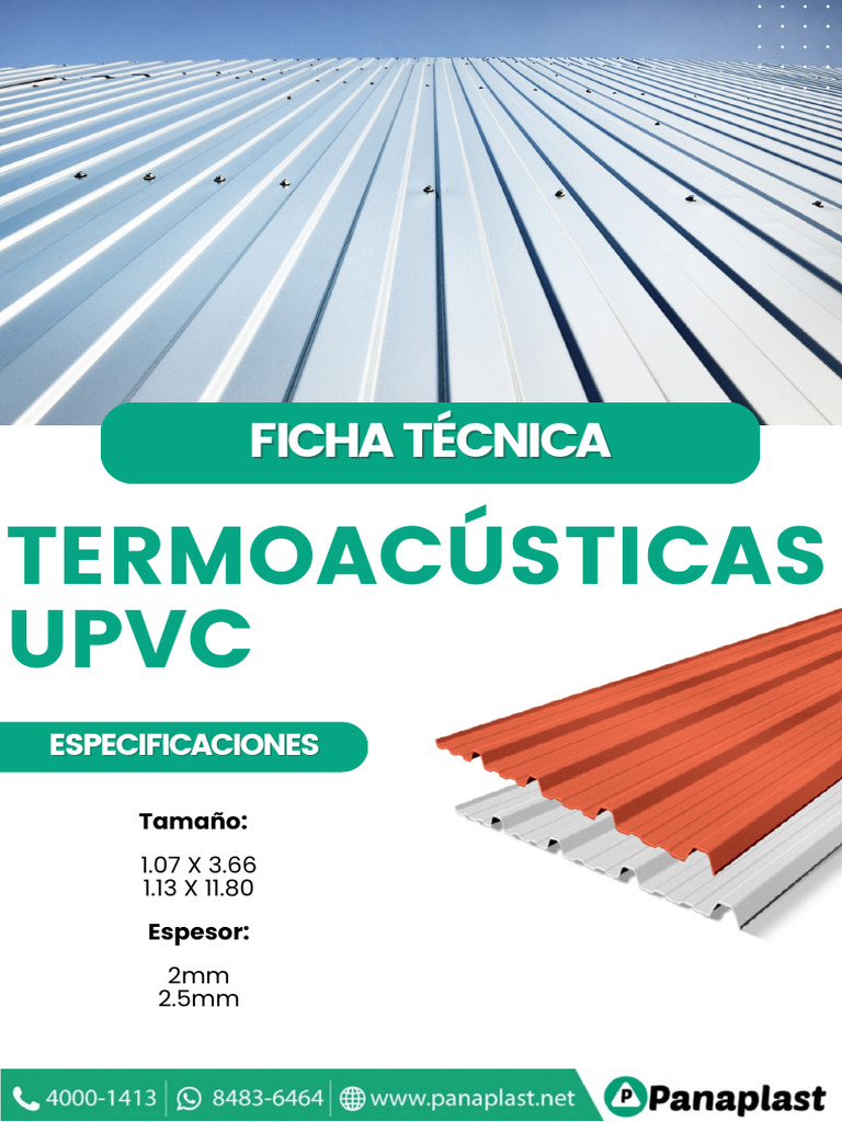 Ficha Tecnica UPVC | PDF | Aislamiento térmico | Materiales