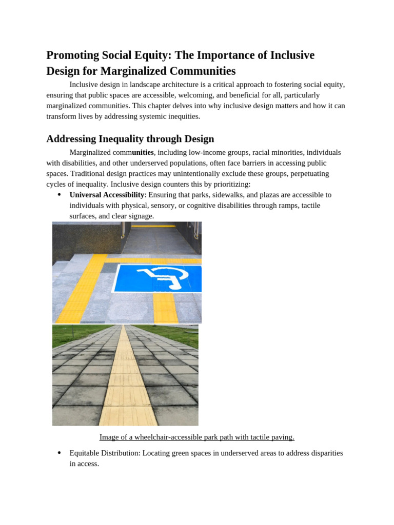 Promoting Social Equity | PDF | Accessibility | Disability