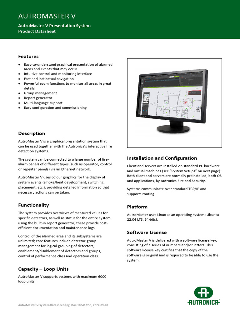 AutroMaster V System Datasheet Eng | PDF | Usb | Hdmi