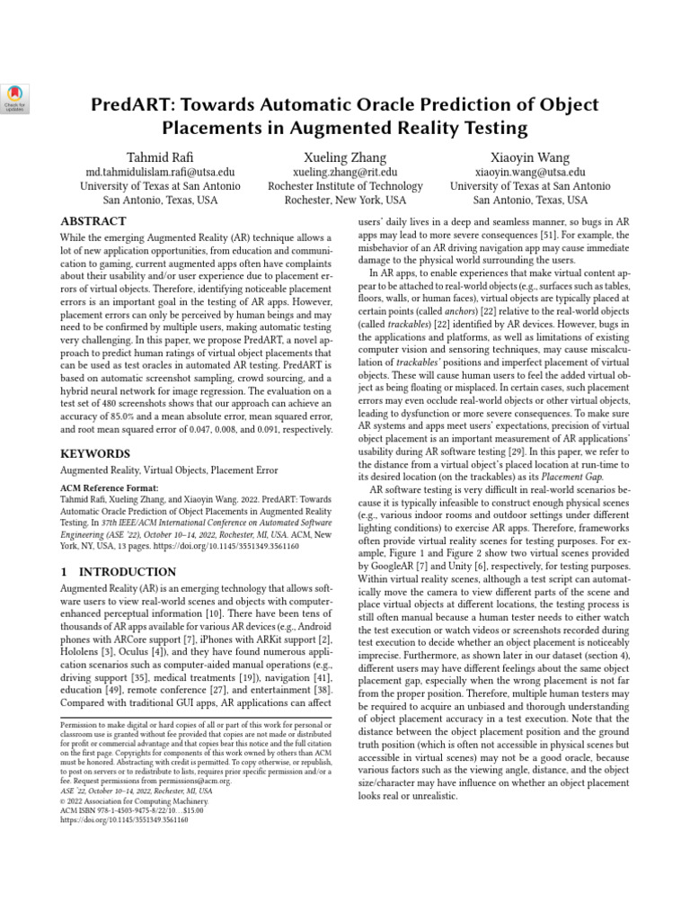 PredART - Towards Automatic Oracle Prediction of Object Placements in ...