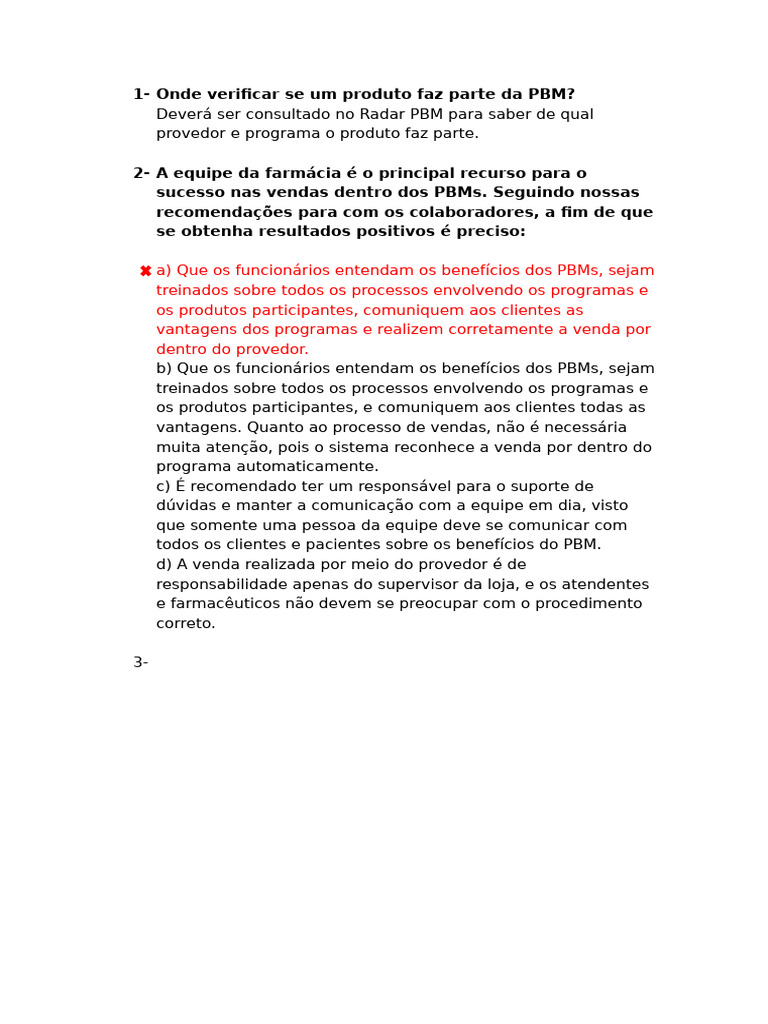 Exercicio PBM | PDF
