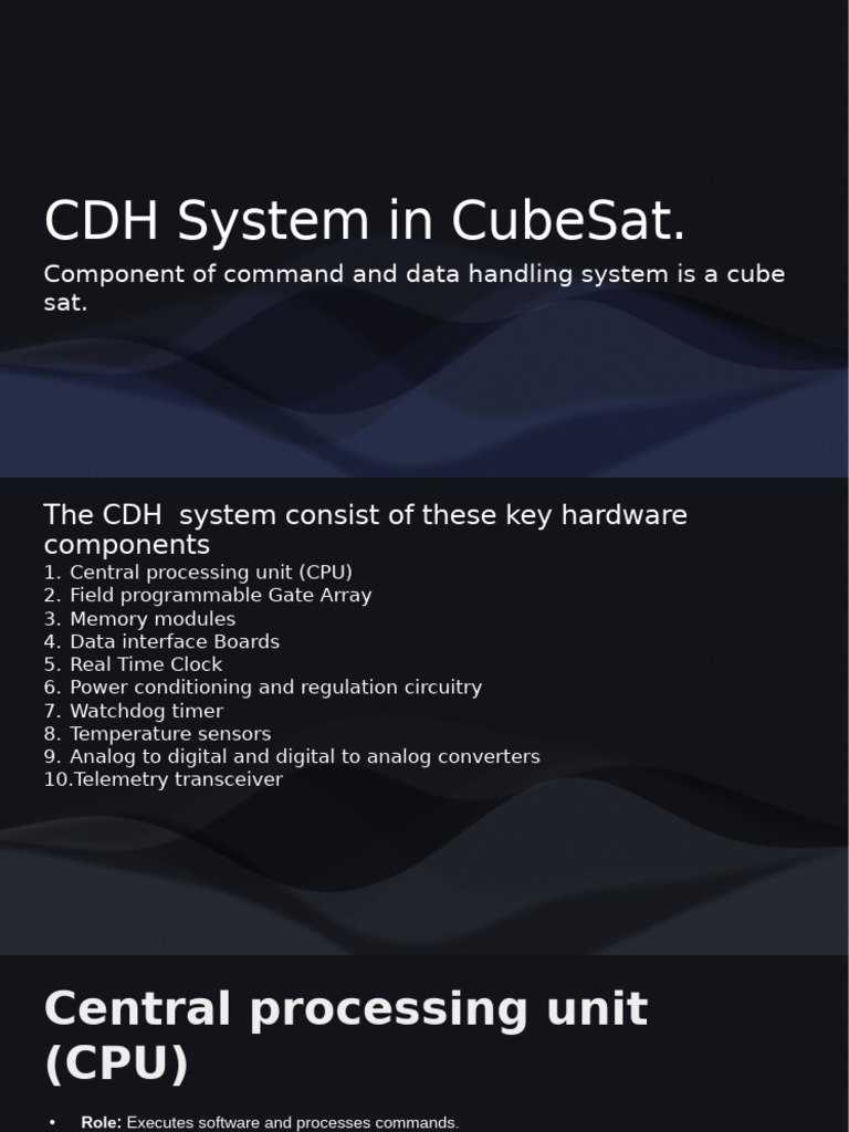 CubeSat CDH System Overview | PDF | Random Access Memory | Computer Memory