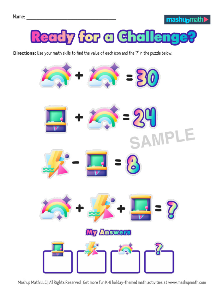 3rd Grade Sample Activity | PDF