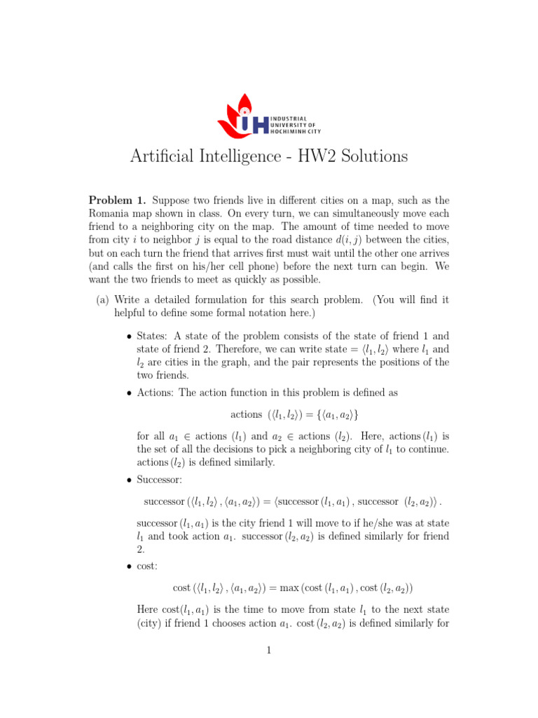 Iuh Artificial Intelligence Solutions 2 | PDF | Mathematical Relations ...