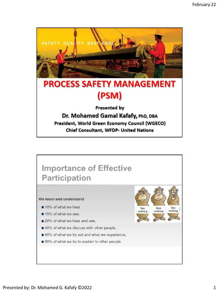 Process Safety Management (PSM) | PDF | Occupational Hygiene | Occupational Safety And Health