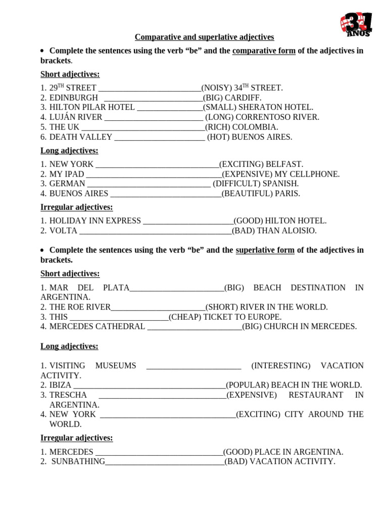 Comparative and Superlative Adjectives | PDF