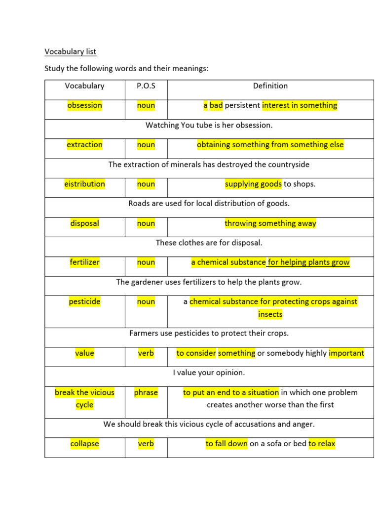 The Story of Stuff Vocabulary List+ Reading Comprehension Booklet ...