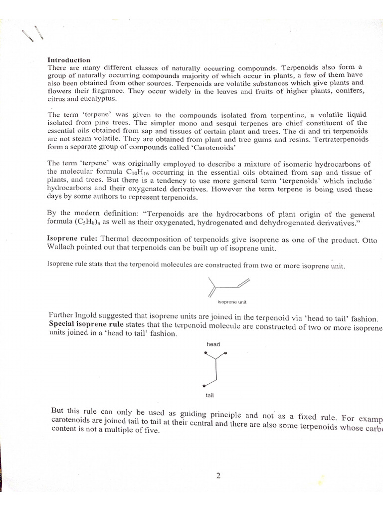 Terpenoids Introduction and Citral | PDF