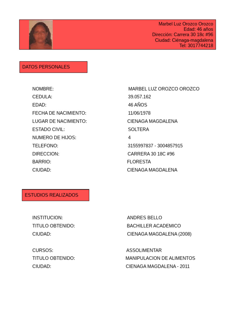 CV Marbel | PDF