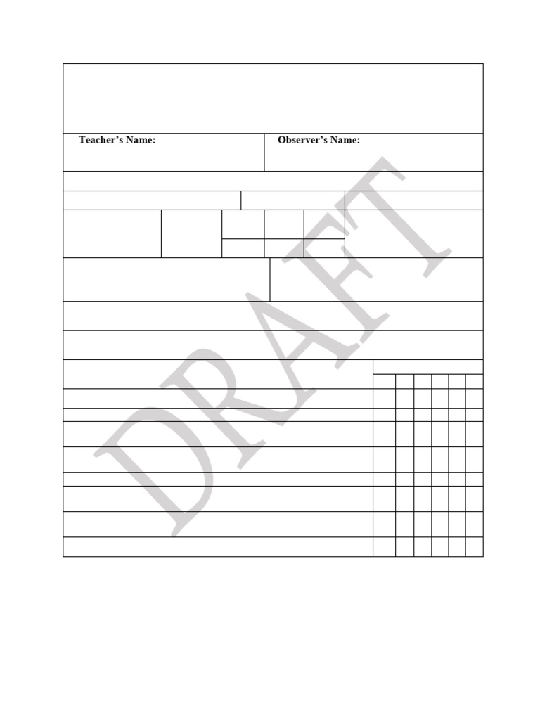 REGULAR Lesson Observation Tool 15032025 | PDF | Learning | Educational ...