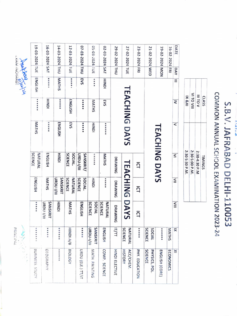 Annual Examination Date Sheet-1 | PDF | Language Families | Language ...