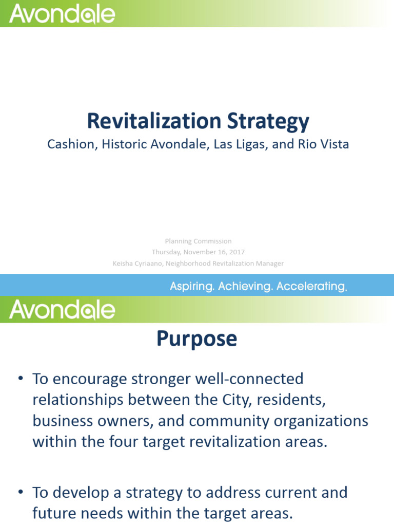 Revitalization Strategy for Community Growth | PDF | Economies