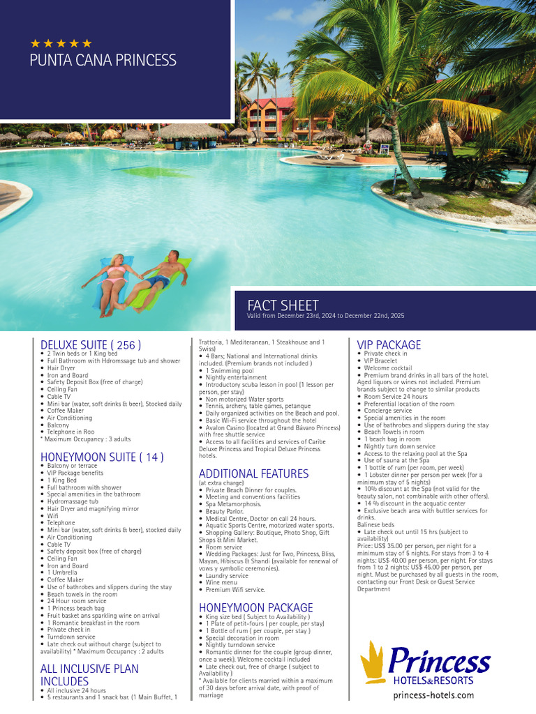 pPUNTA CANA PRINCESS FT25 ENG | PDF