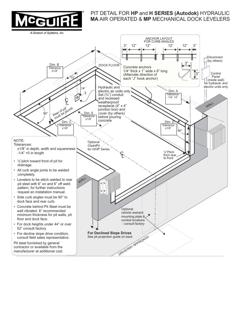 Pit Detail Sheet H-HP-MP Series 230310 172241 | PDF | Engineering Tolerance | Pipe (Fluid ...