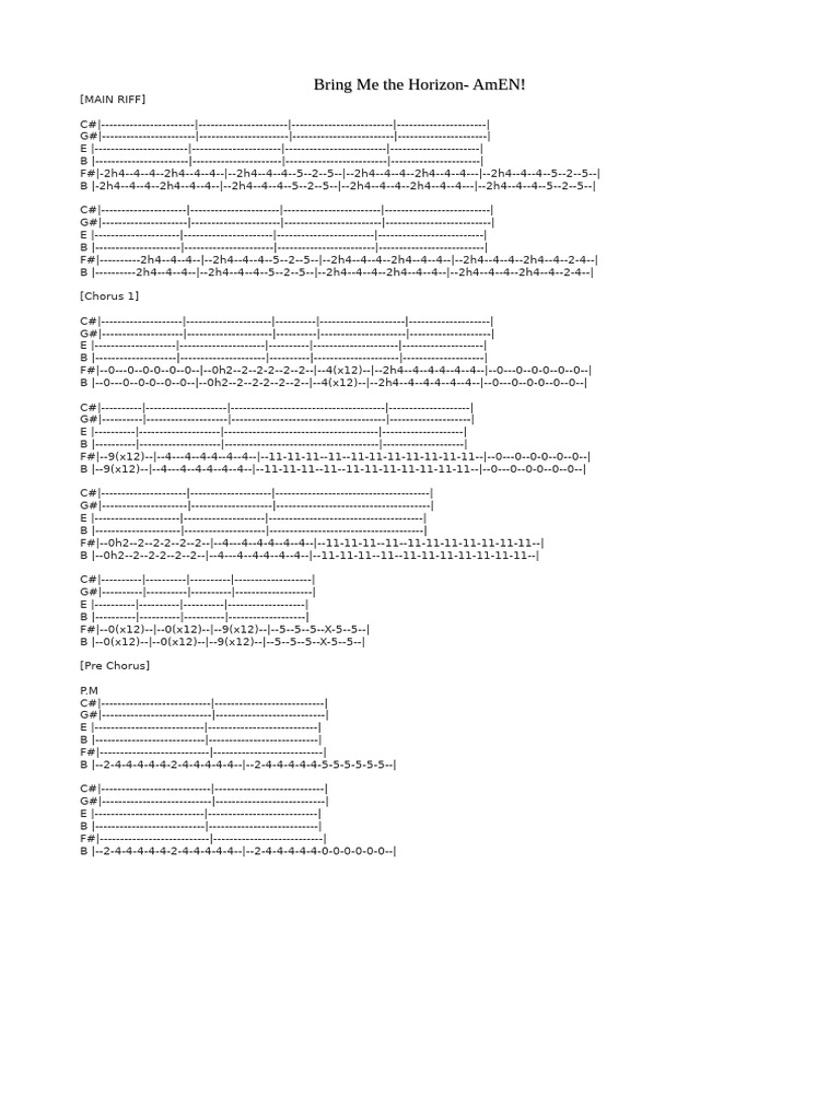 AmEN Bring Me The Horizon | PDF | Popular Music