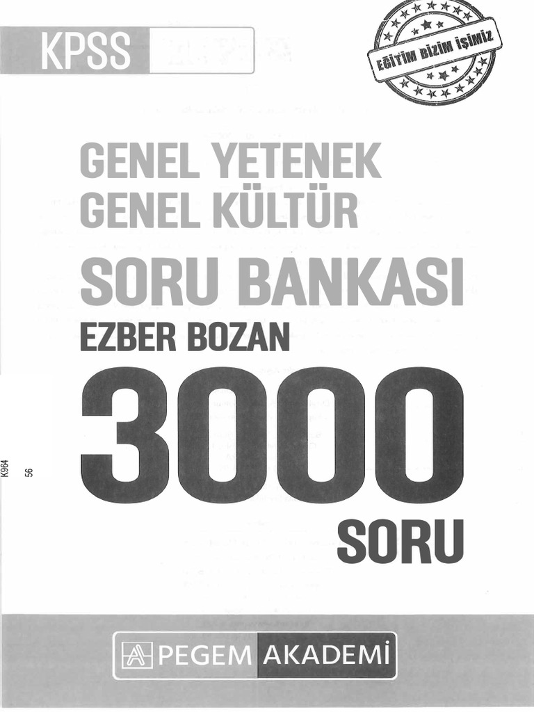 2023 Pegem Ezberbozan 3000 Gk.gy. s.b. | PDF