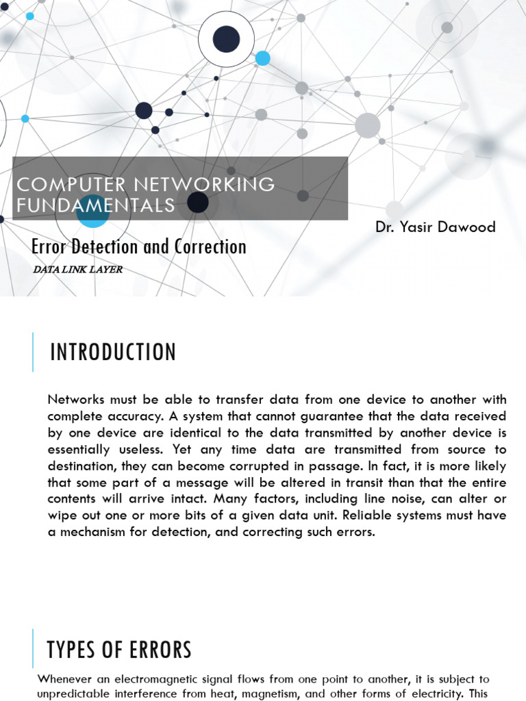 Data Link Layer Error Detection Techniques | PDF | Domain Name System | Cable Television