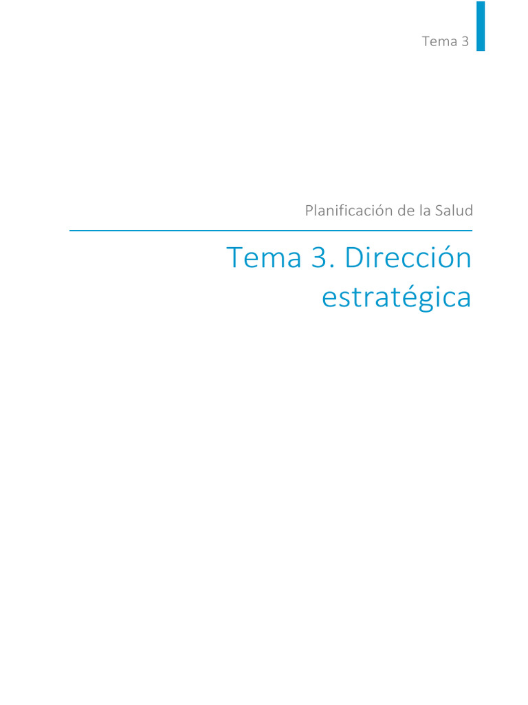 Tema 3 Direccion Estrategica | PDF | Análisis FODA | Planificación