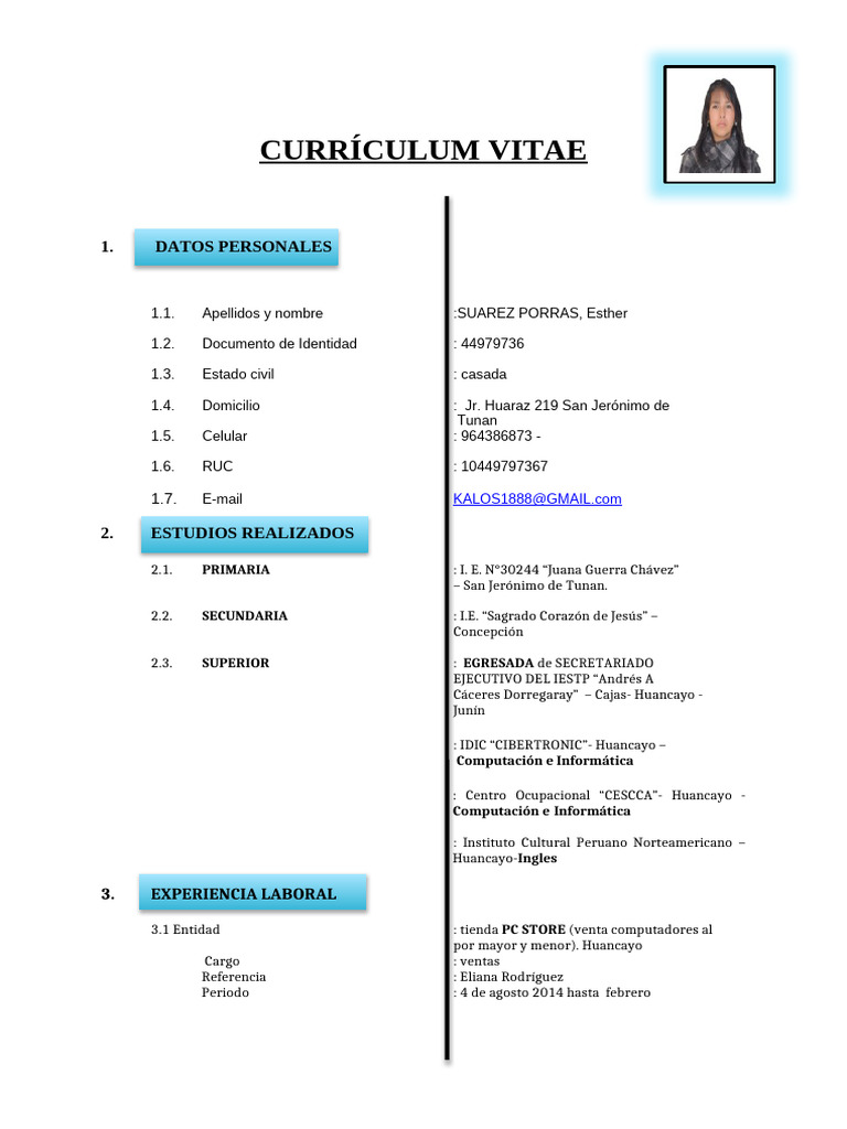 Cv. Esther Suarez | PDF
