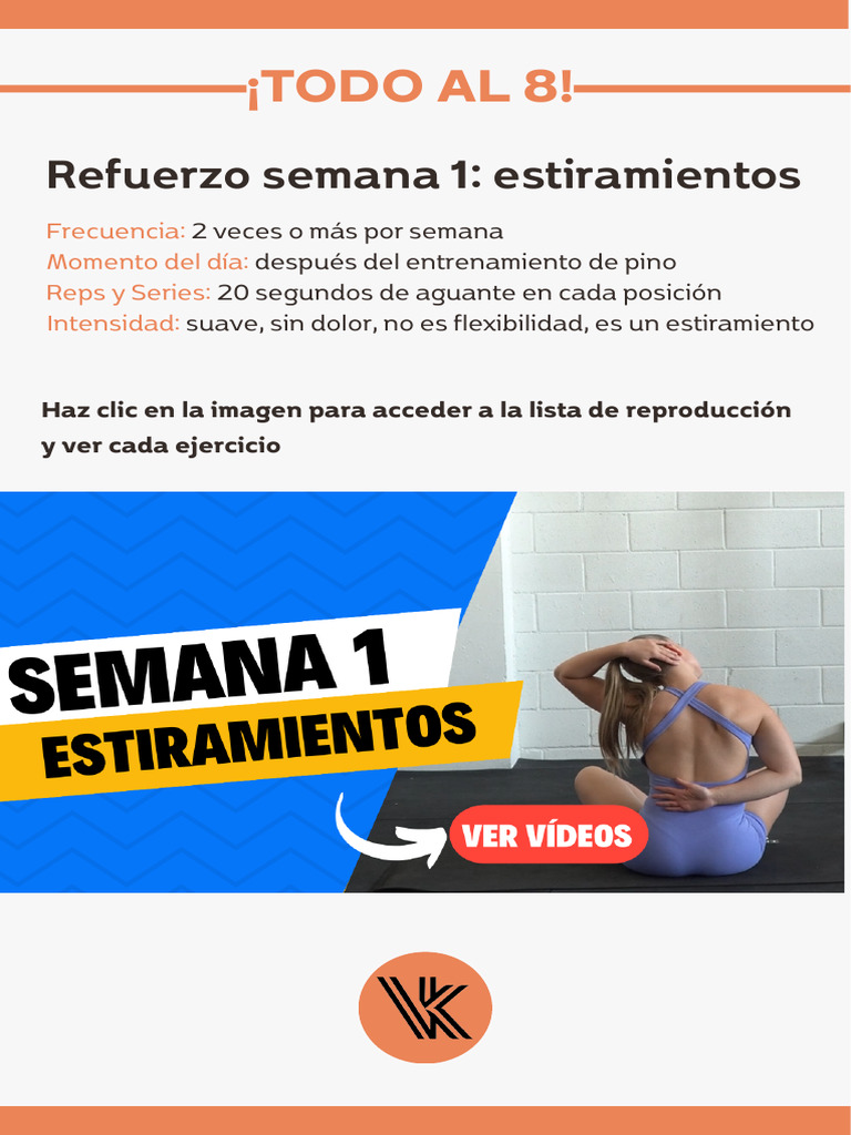 OCHO Refuerzo 1 Estiramientos | PDF