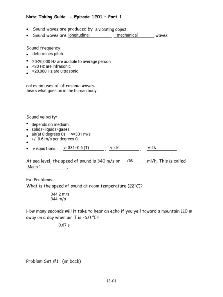 Note - Ep1201 Sound Part1 | PDF