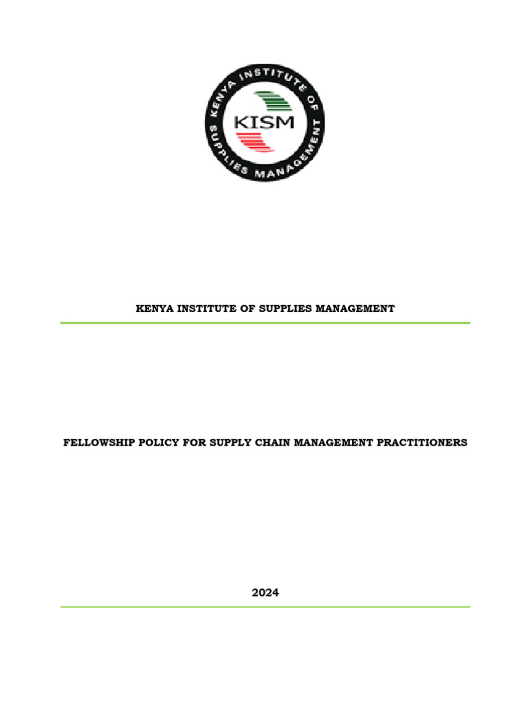 KISM Fellowship Policy Overview 2024 | PDF | Mentorship | Fellow