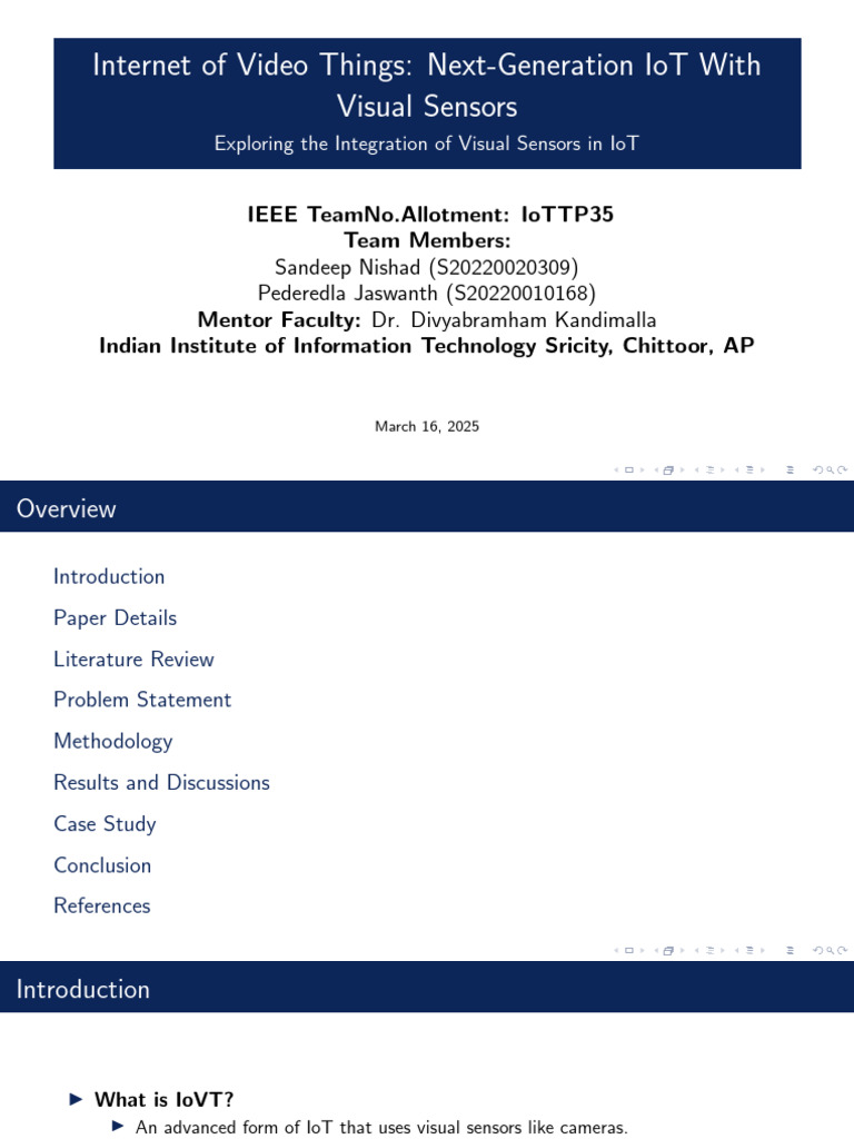 Internet of Video Things Next Generation IoT With Visual Sensors | PDF ...