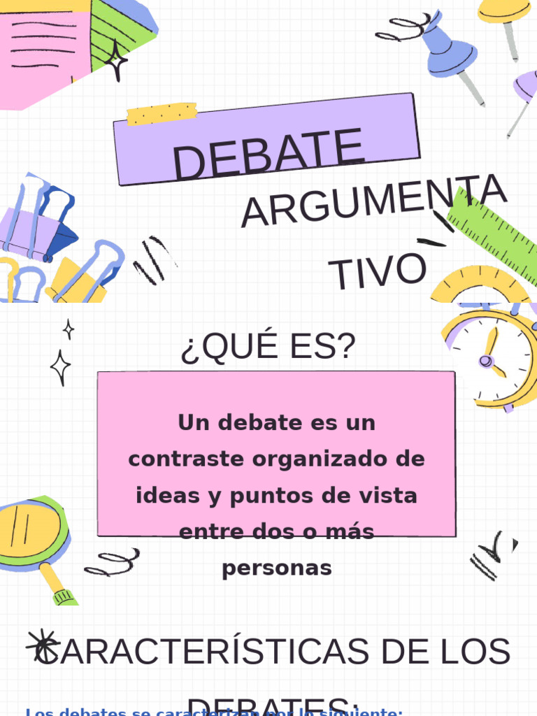 Características y Objetivos del Debate | PDF