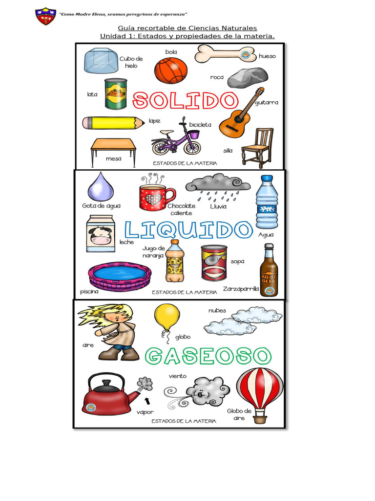 Recortable Propiedades de La Materia | PDF