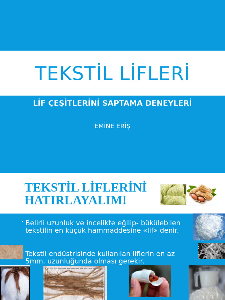 Tekstil Lifleri Slayt | PDF
