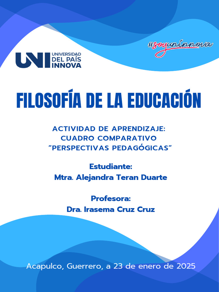 Comparativa de Perspectivas Pedagógicas | PDF | Pedagogía | Aprendizaje