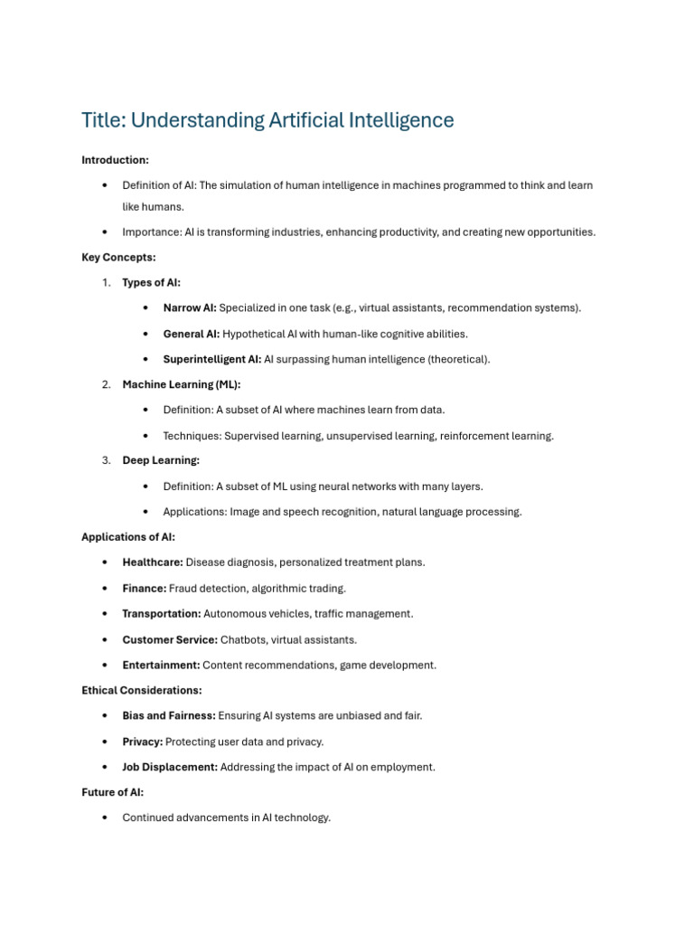 AI - Artificial Intelligence | PDF