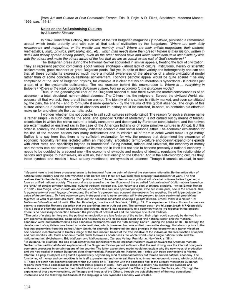 KIOSSEV Self-Colonization WITH PAGE NUMBERS | PDF