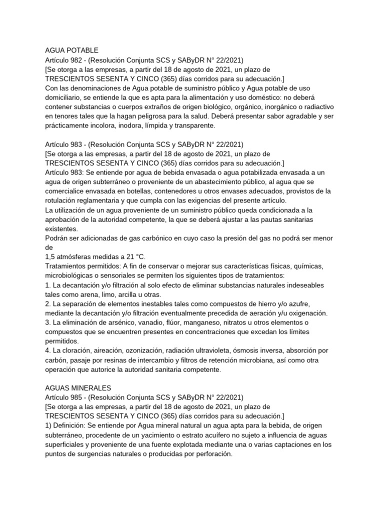 Agua Potable | PDF | Agua | Agua potable