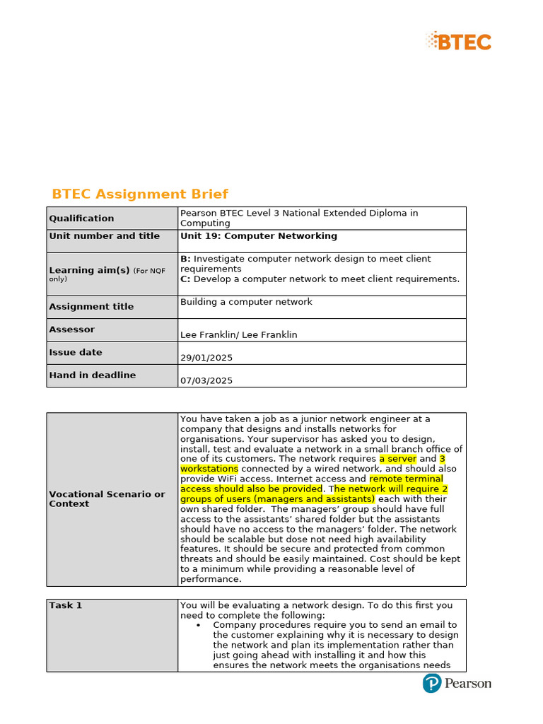 Unit-19-Assignment2-Briefs JRC | PDF | Computer Network | Usability