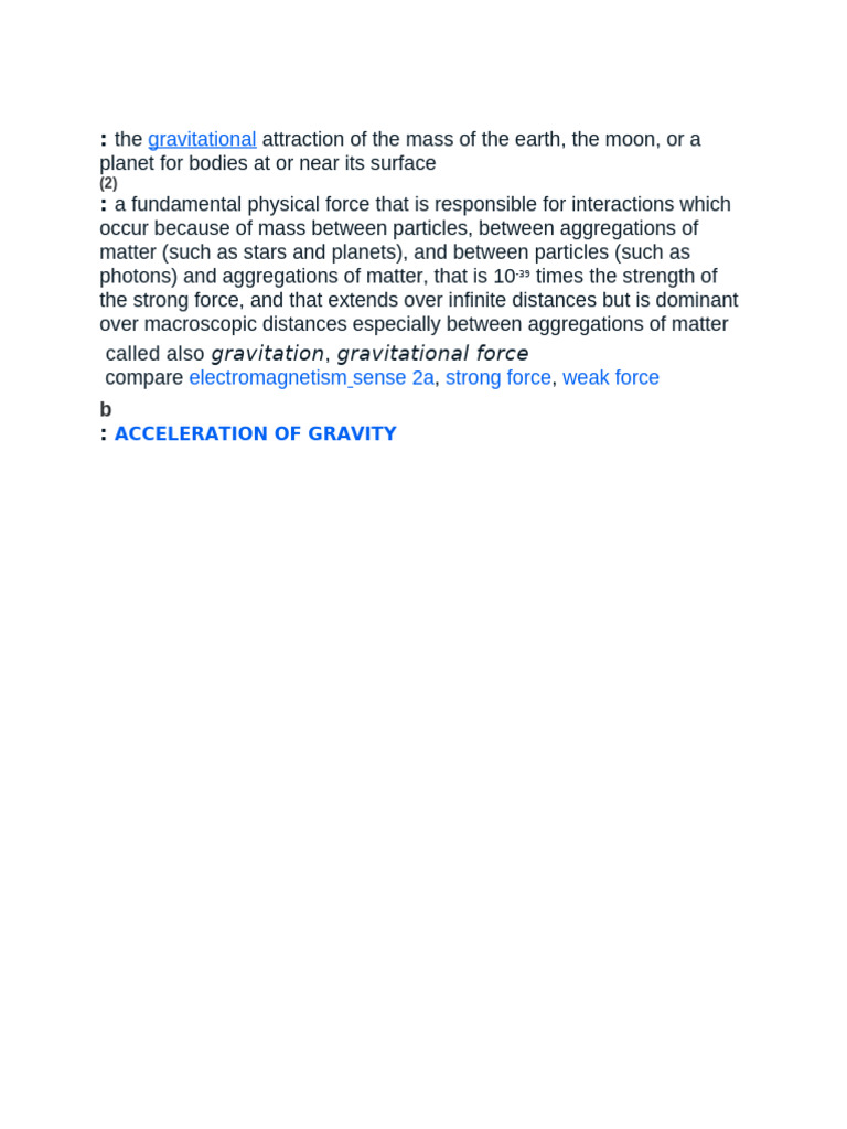 Gravity | PDF