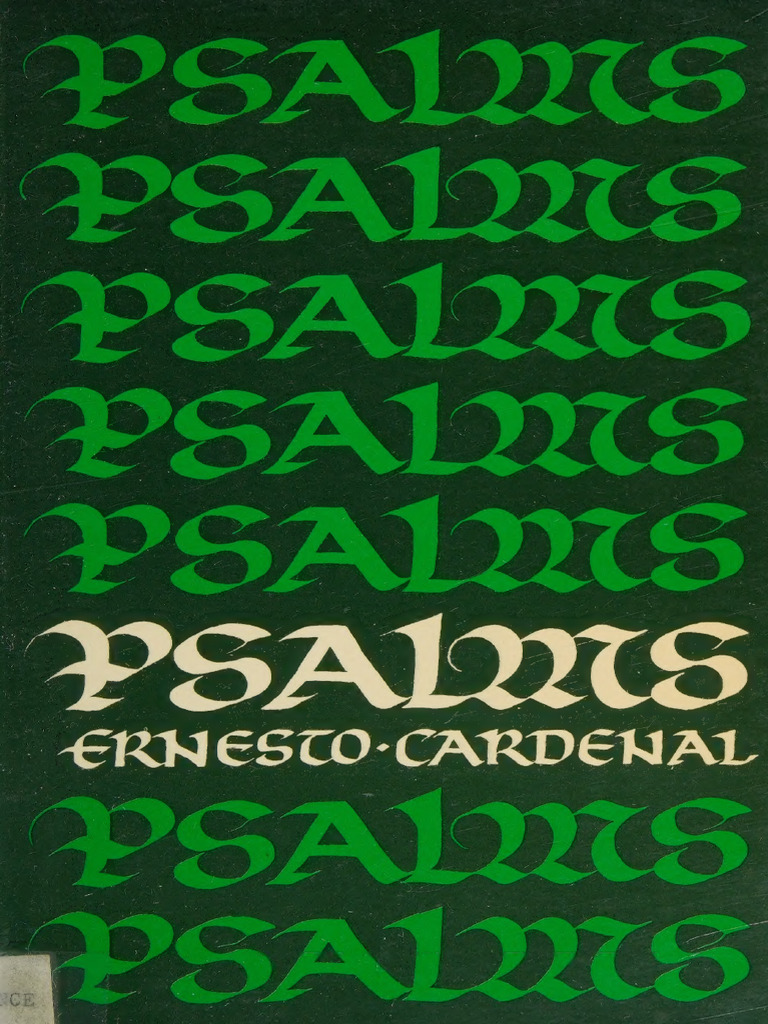 Psalms - Ernesto Cardenal Translated by Thomas Blackburn, John - London ...