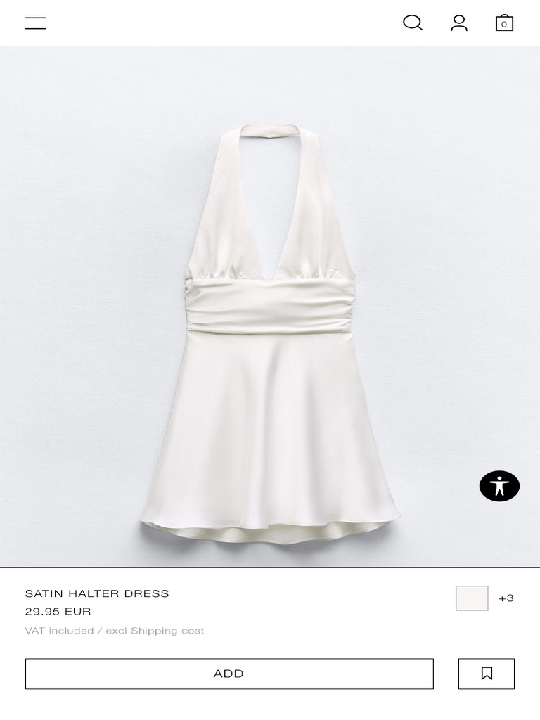 Satin Halter Dress - White Zara Austria | PDF
