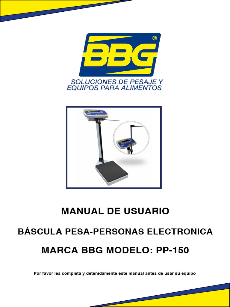 Manualbasculapesa-Personas BBG PP-150 | PDF