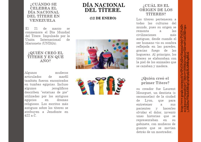 Dia Nacional Del Titere | PDF | Marionetas | Títeres